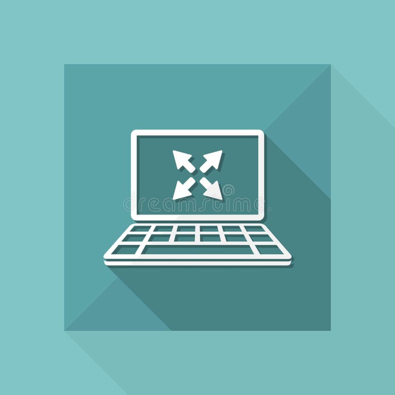 Expand Window Fullscreen - Vector Flat Icon Stock Vector - Illustration ...