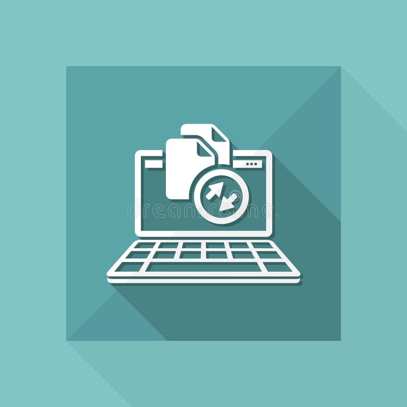 Files Transfer - Flat Minimal Icon Stock Vector - Illustration of ...