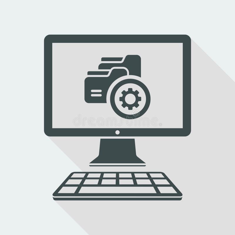 Folders process flat icon stock vector. Illustration of application ...