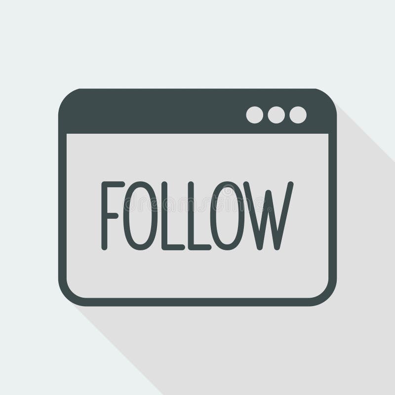 Follow Window - Vector Icon for Computer Website or Application Stock ...