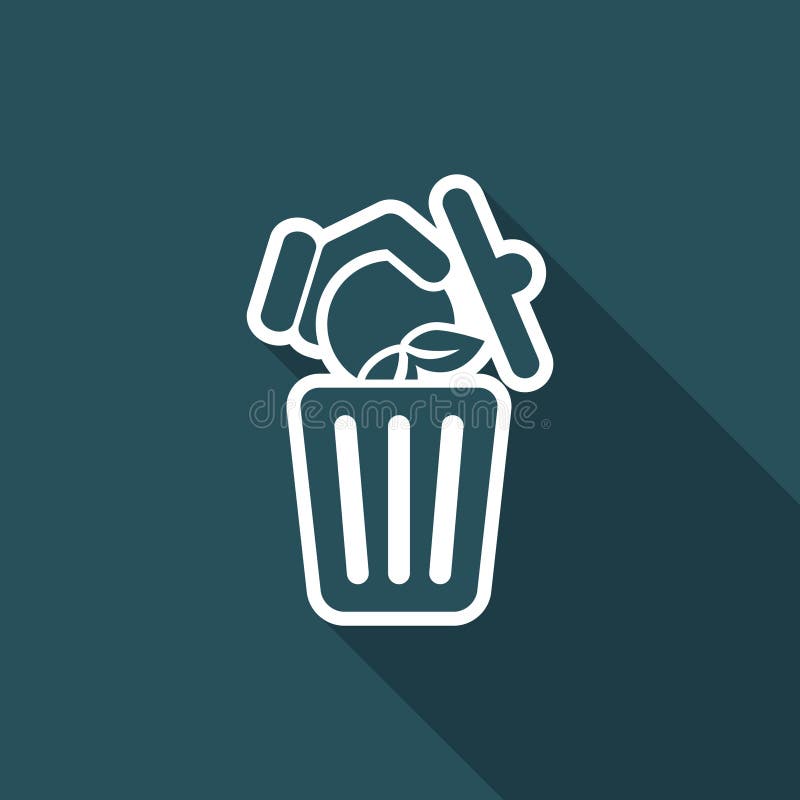 Food trash icon stock vector. Illustration of fish, garbage - 118517281