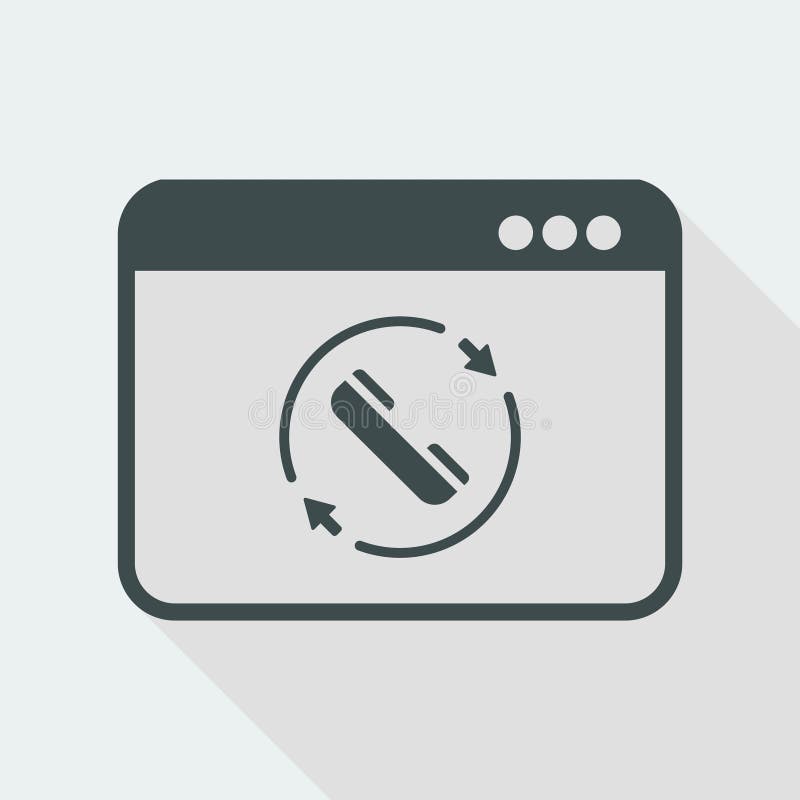 Full Phone Assistance Application - Vector Flat Icon Stock Vector ...