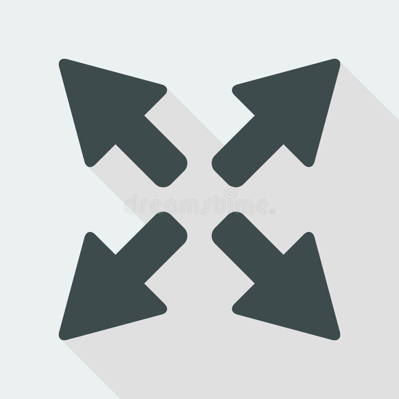 Full Screen Expand Button - Vector Flat Icon Stock Vector ...