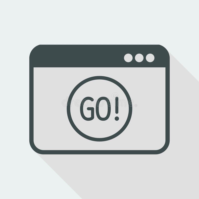 GO! Page - Vector Icon for Computer Website or Application Stock Vector ...