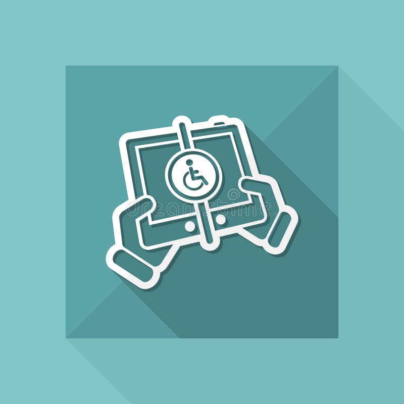 Handicap tablet connection stock vector. Illustration of chat - 119148462