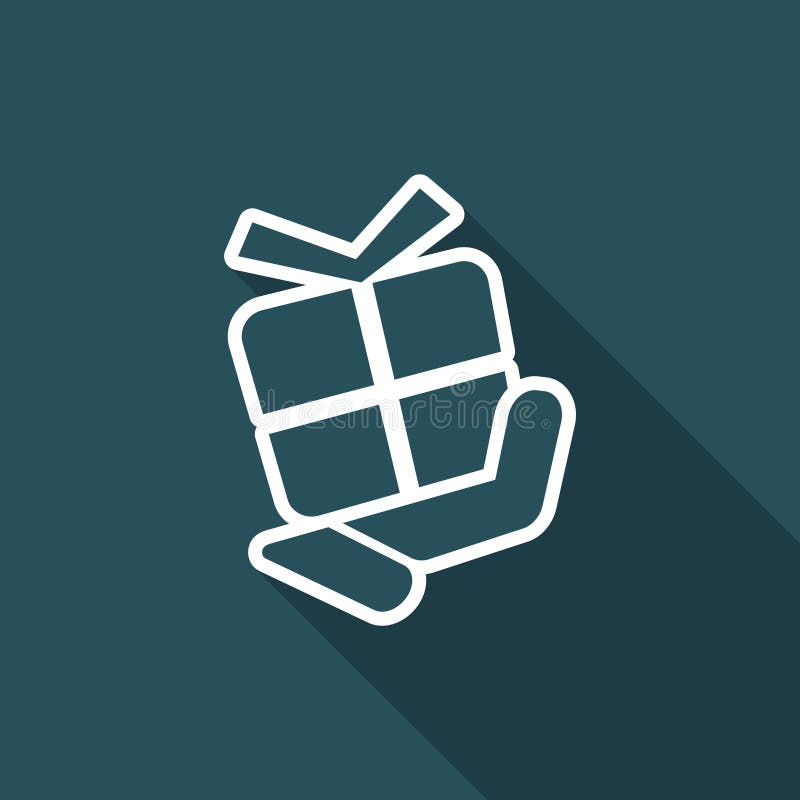 Handing a gift stock vector. Illustration of packaging - 118518926