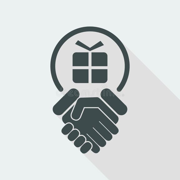 Handshake for gift stock vector. Illustration of occasion - 117819437