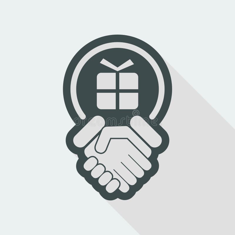 Handshake for gift stock vector. Illustration of accepting - 119144552