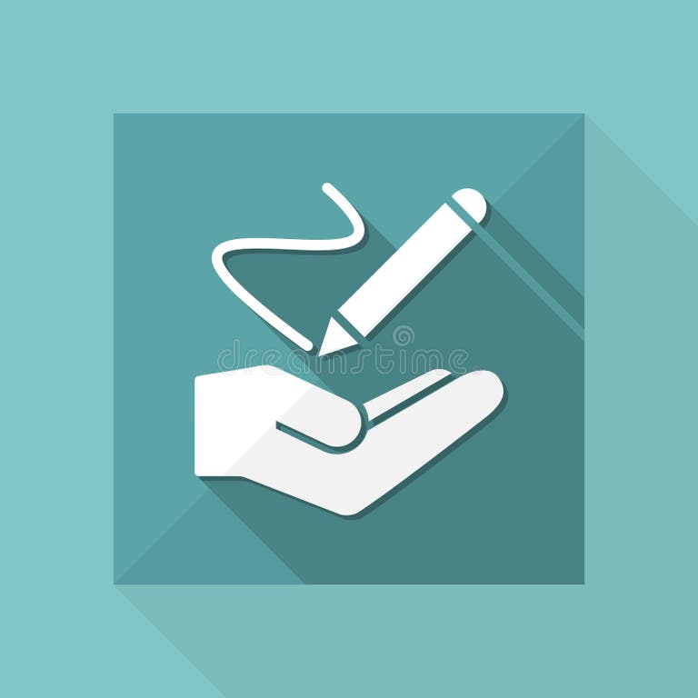 Handwrite Concept - Minimal Vector Icon Stock Vector - Illustration of ...