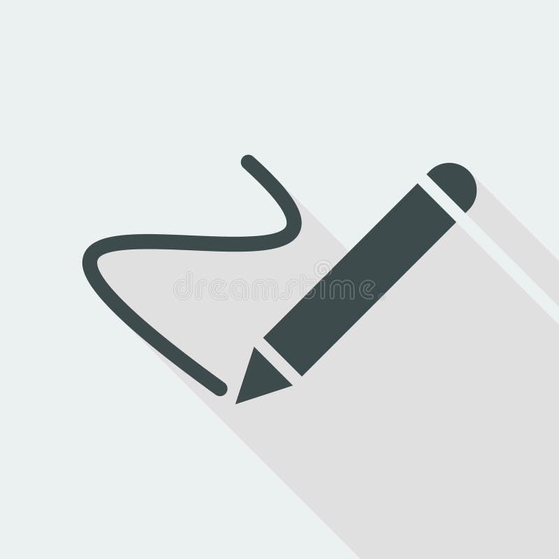 Handwriting Pen Concept - Vector Flat Minimal Icon Stock Vector ...