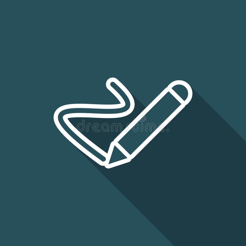 Handwriting Pen Concept - Vector Flat Minimal Icon Stock Vector ...