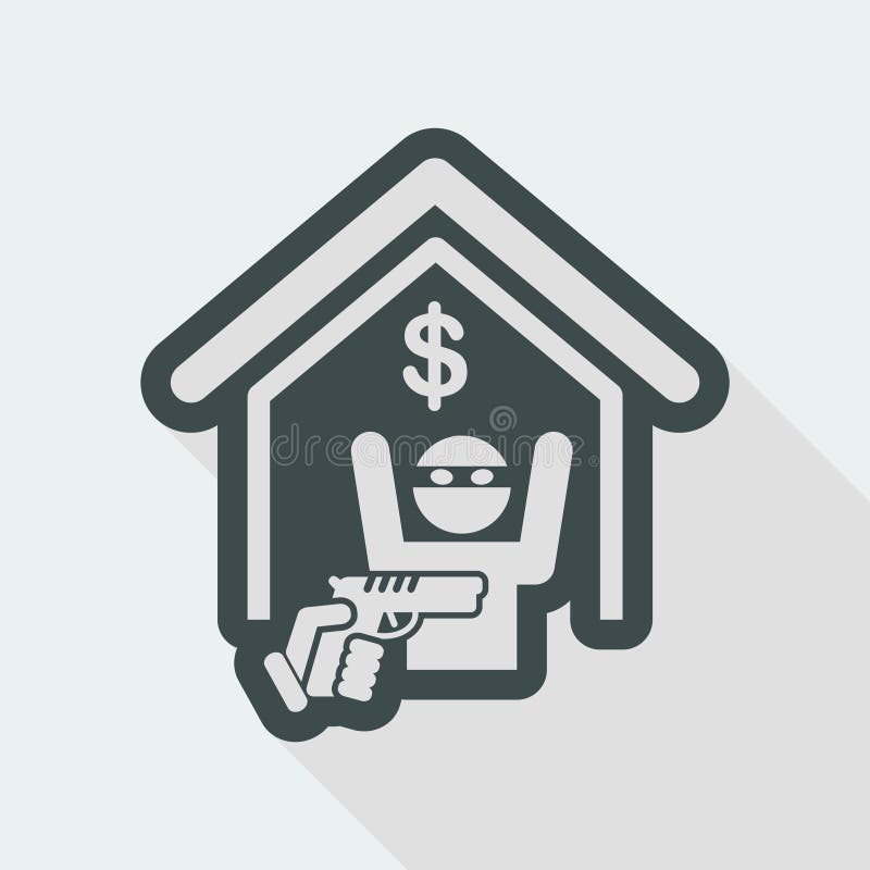 Heist icon stock vector. Illustration of offender, pistol - 117822926