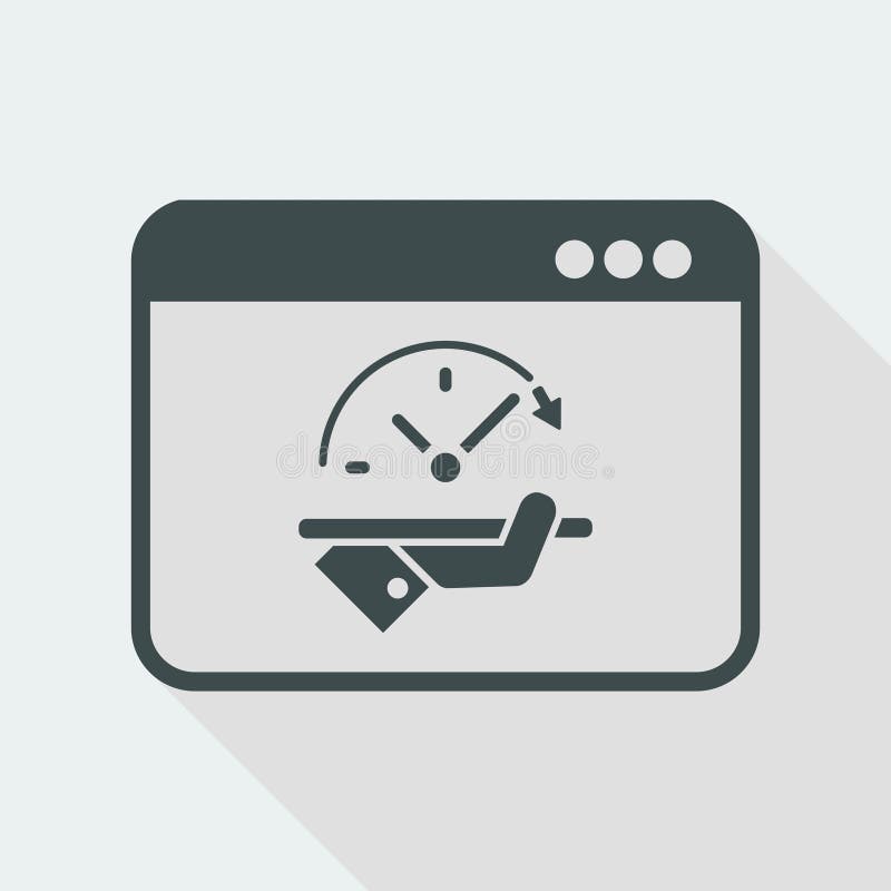 High Speed Performances Computer Online - Vector Flat Icon Stock Vector ...