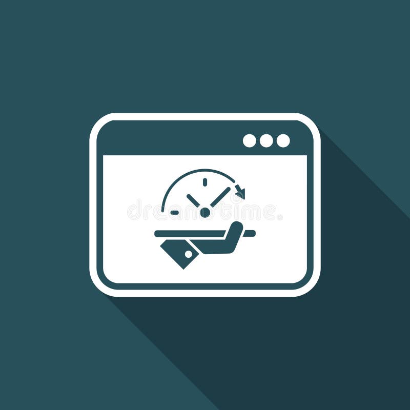 High Speed Performances Computer Online - Vector Flat Icon Stock Vector ...