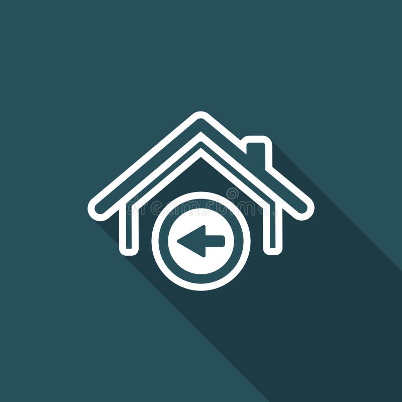 Home Direction Glyph Icon, Map and Location Icon Stock Vector ...