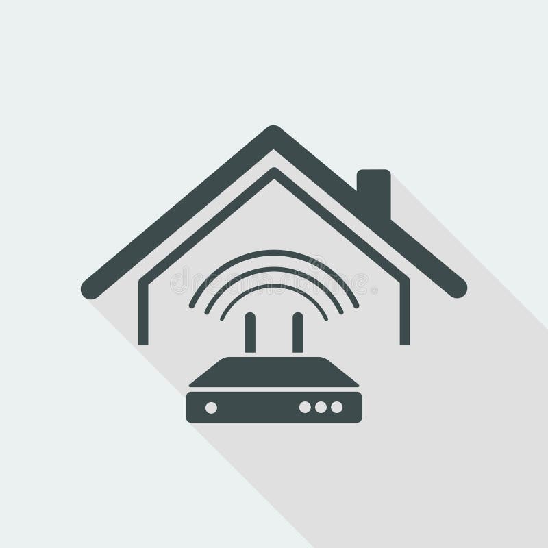 Home Wi-fi Modem - Vector Web Icon Stock Vector - Illustration of easy ...