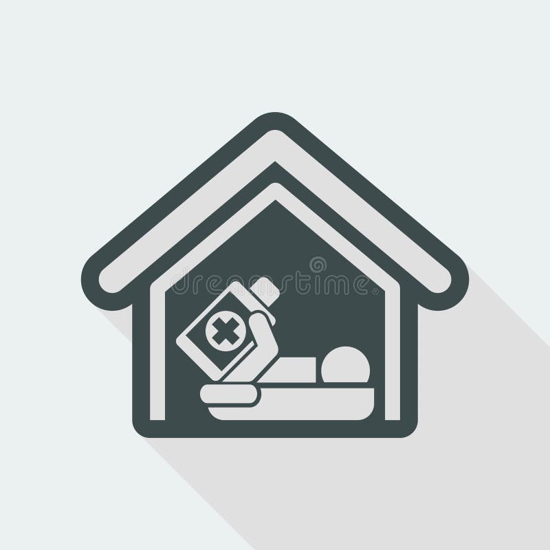 Hospitalization icon stock vector. Illustration of medicine - 118520073