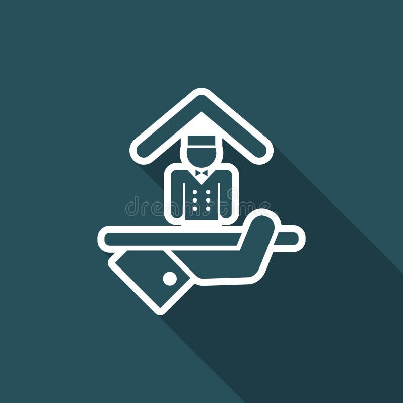 Hotel Icon. Porter Service. Stock Vector - Illustration of carriage ...