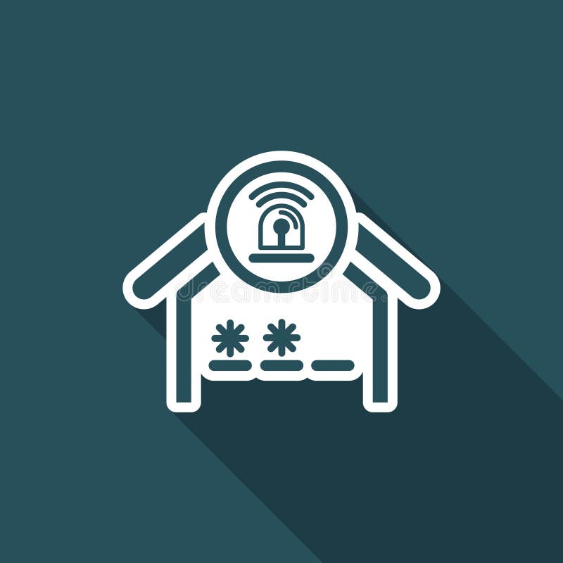 House alarm icon stock vector. Illustration of guard - 118516284