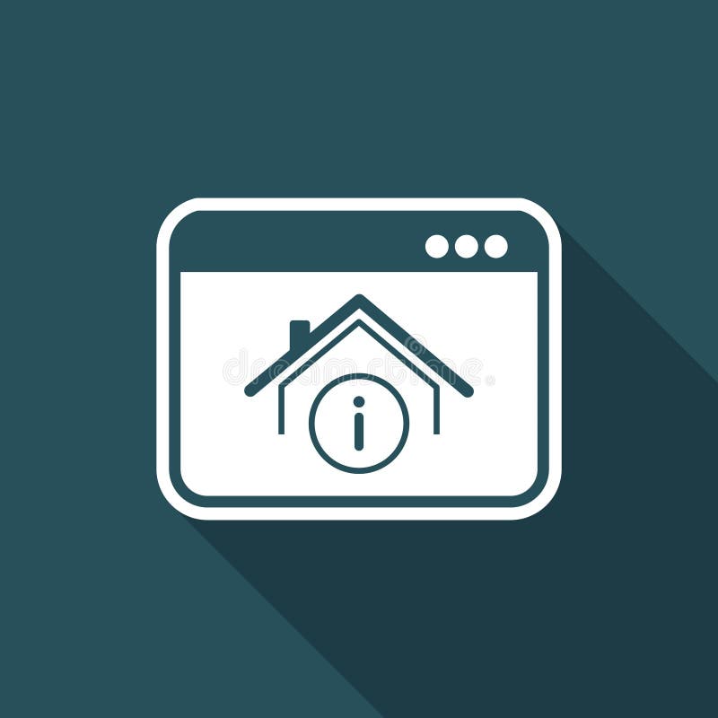 House Info - Vector Icon of Computer Application Stock Vector ...