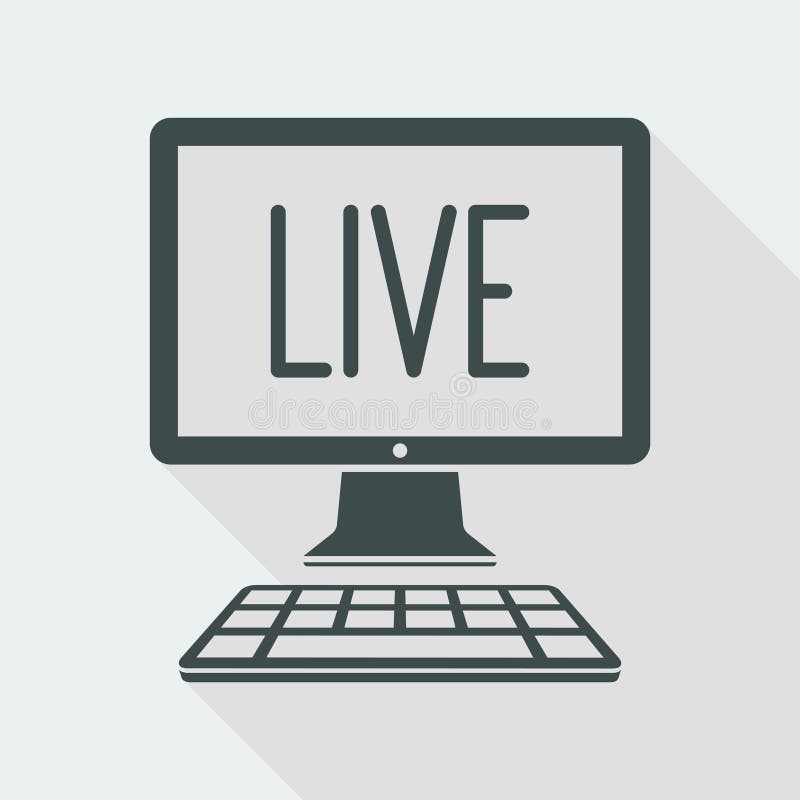Live Button - Vector Icon for Computer Website or Application Stock ...