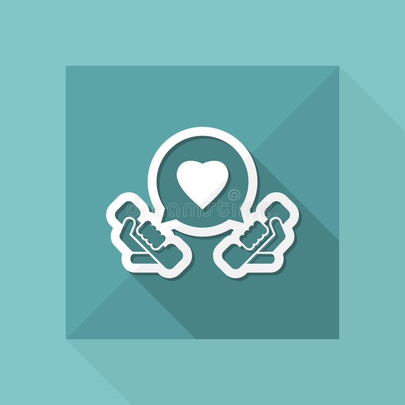 Love call icon stock vector. Illustration of affection - 119147633