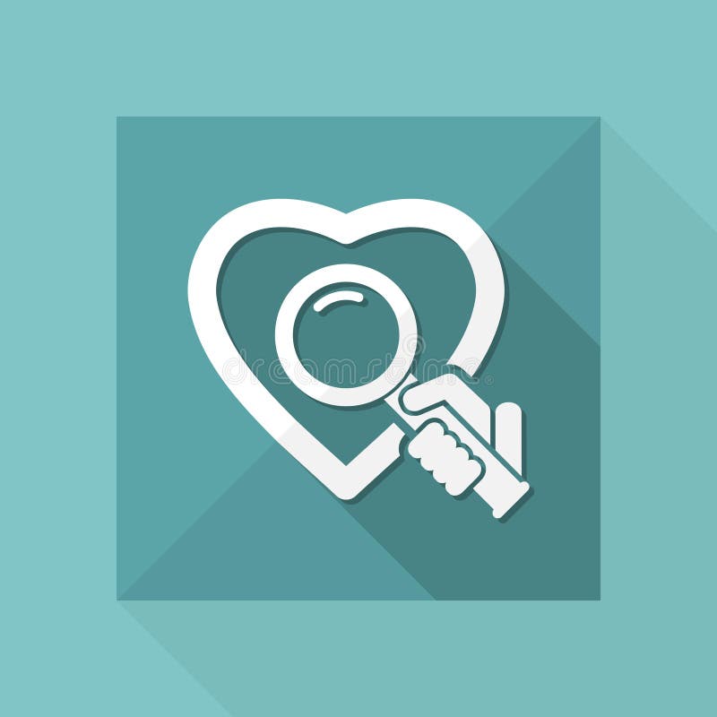 Love search stock vector. Illustration of icon, investigation - 119144206