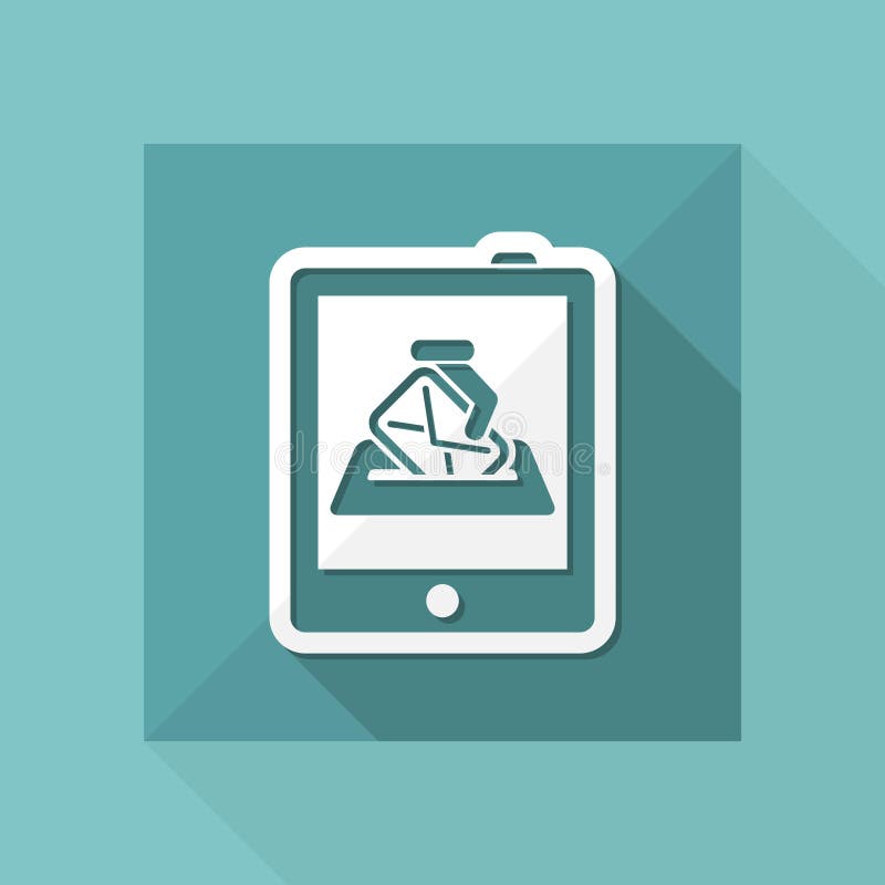 Mail box icon stock vector. Illustration of newsletter - 119146400