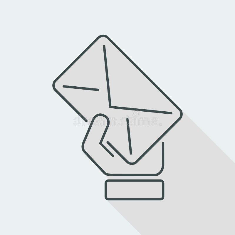 Mail icon - Thin series stock illustration. Illustration of address ...