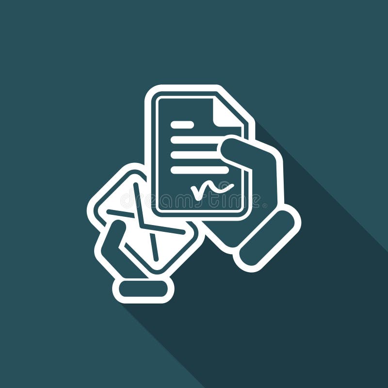 Document signed icon stock vector. Illustration of examining - 117818532