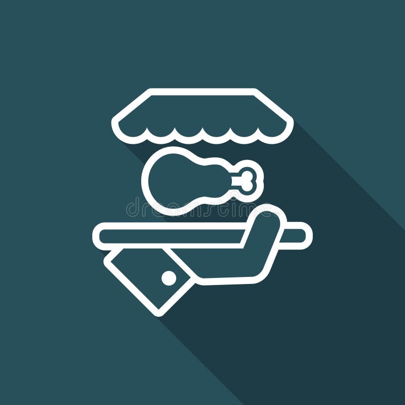 Meat Restaurant - Vector Web Icon Stock Vector - Illustration of lunch ...