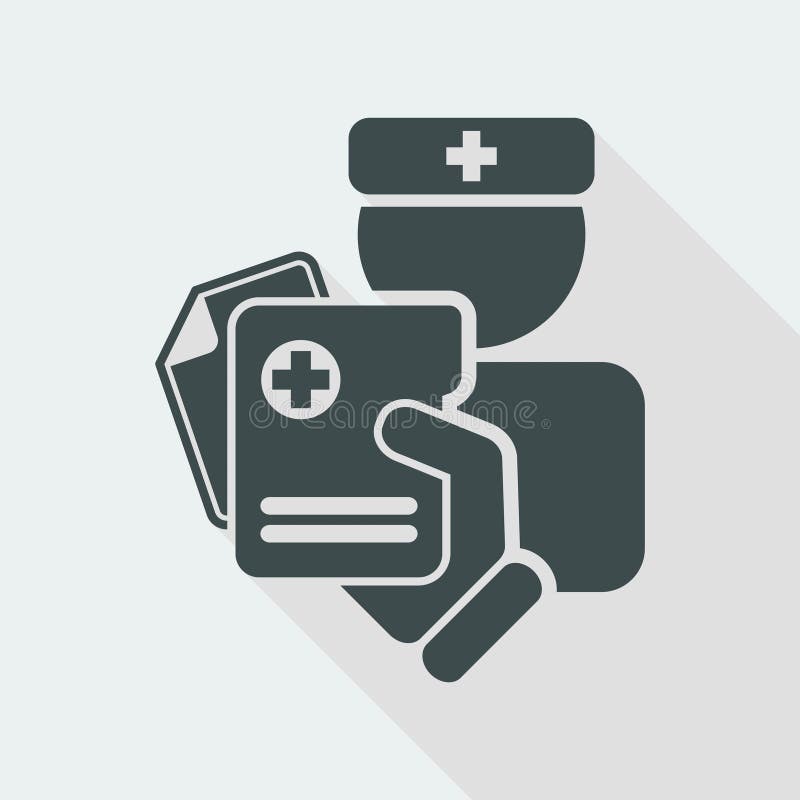 Medical document icon stock vector. Illustration of health - 117821652