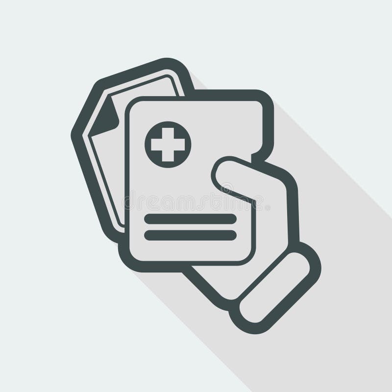 Medical document icon stock vector. Illustration of health - 117821652