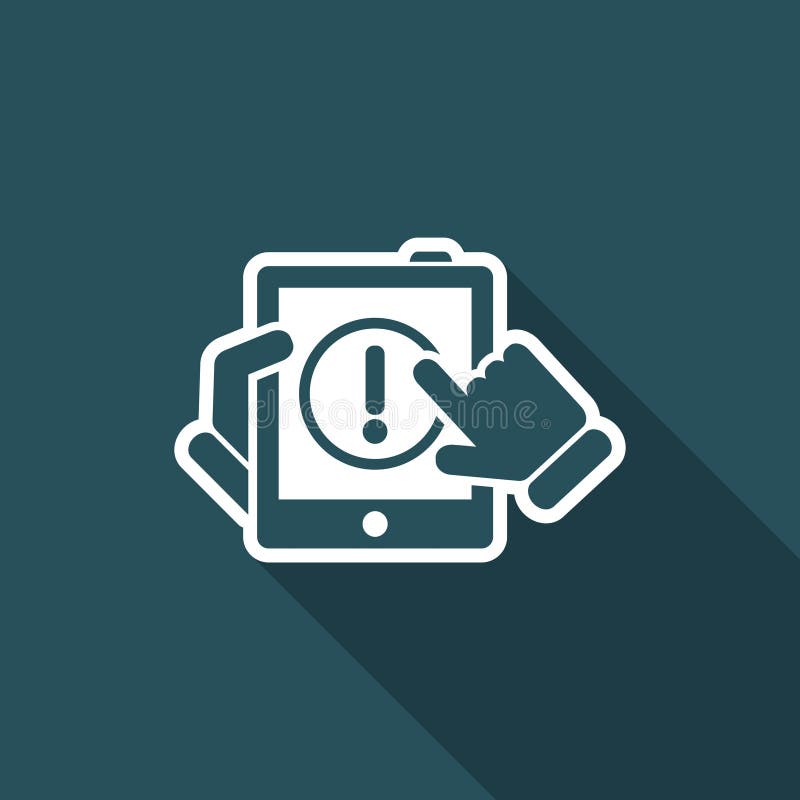 Mobile device alert stock vector. Illustration of problem - 118517063