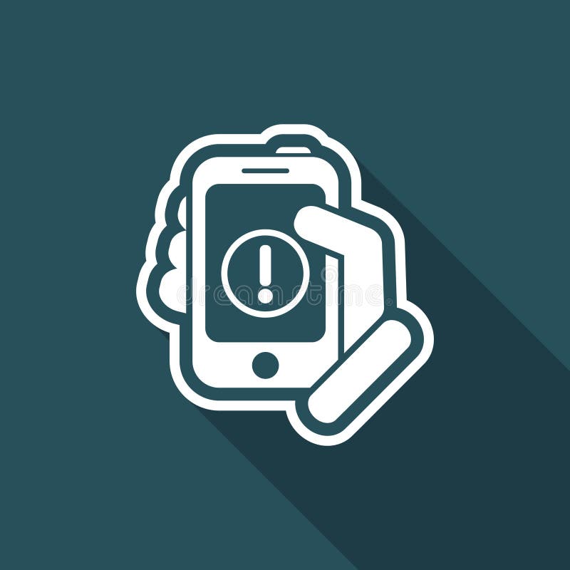 Mobile device alert stock vector. Illustration of instructions - 118520099