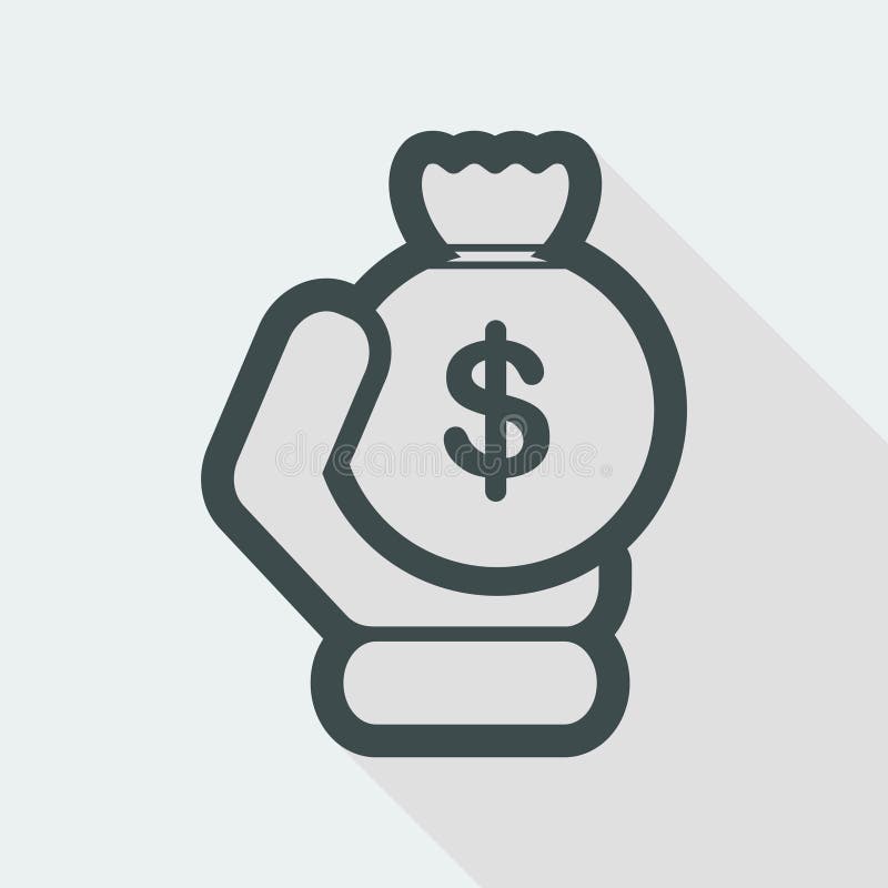 Money sac icon stock vector. Illustration of element - 117821891