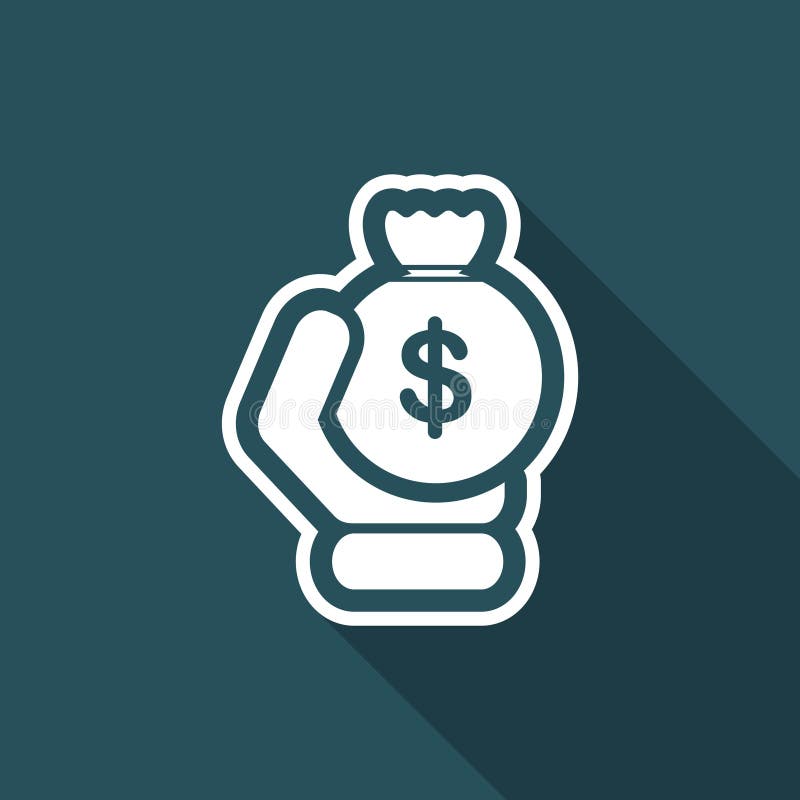 Money sac icon stock vector. Illustration of financial - 118520344