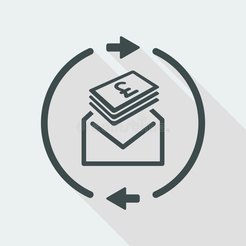 Money send icon - Sterling stock vector. Illustration of currency ...