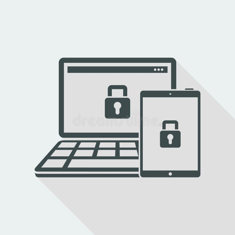 Multi Devices Protection Icon Stock Vector - Illustration of mobile ...