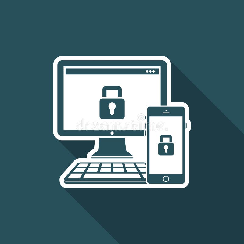 Multi Devices Protection Icon Stock Vector - Illustration of ...