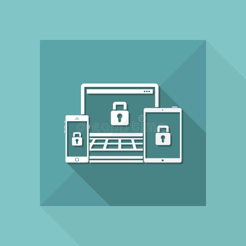 Multi Devices Protection Icon Stock Vector - Illustration of blocked ...