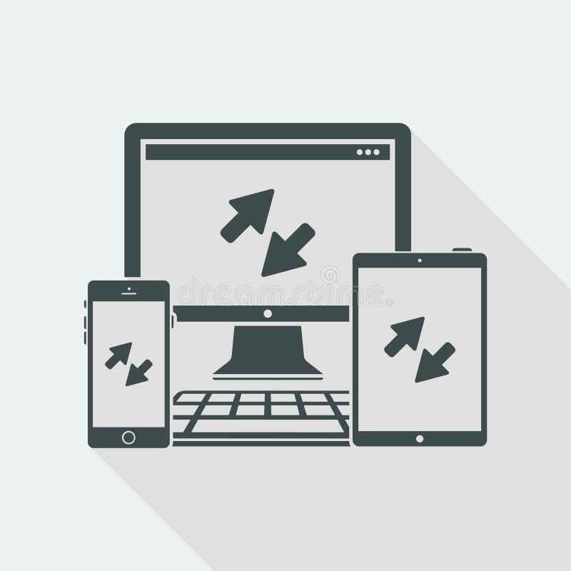 Multi Devices Synchronization Icon Stock Vector - Illustration of ...