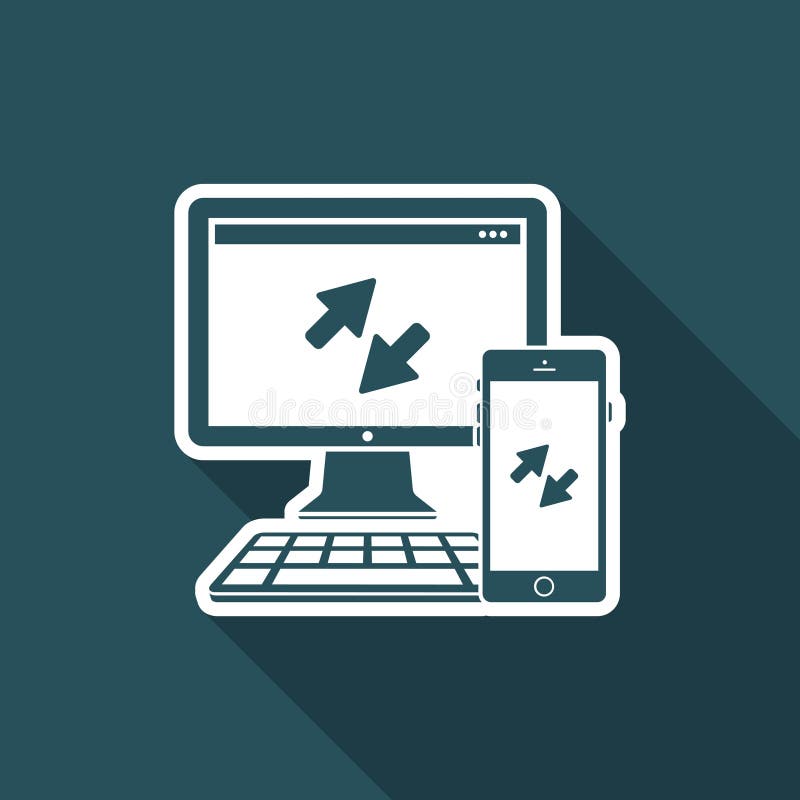 Multi Devices Synchronization Icon Stock Vector - Illustration of ...