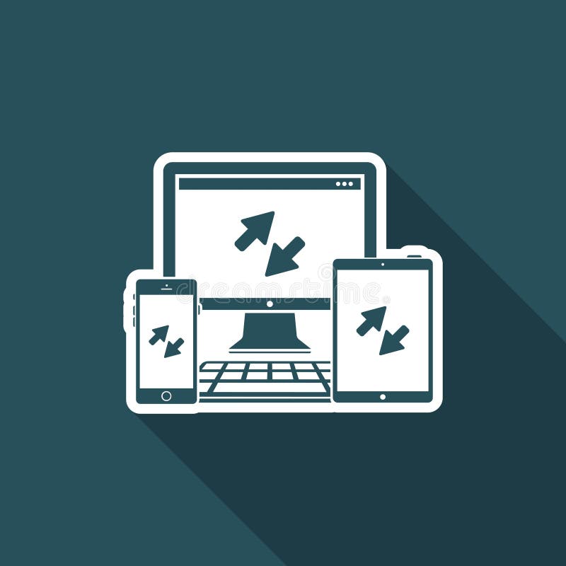Multi Devices Synchronization Icon Stock Vector - Illustration of ...