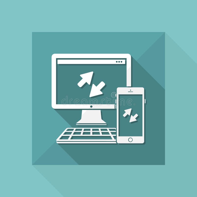 Multi Devices Synchronization Icon Stock Vector - Illustration of ...