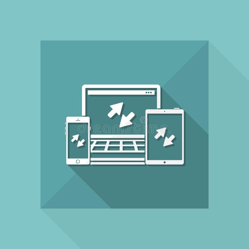 Multi Devices Synchronization Icon Stock Vector - Illustration of cloud ...