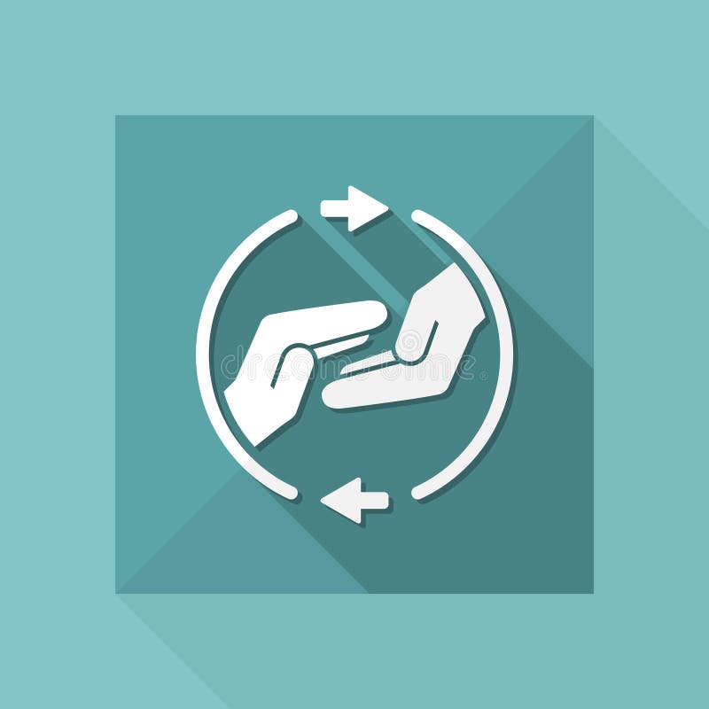 Mutual Assistance - Vector Minimal Icon Stock Vector - Illustration of ...