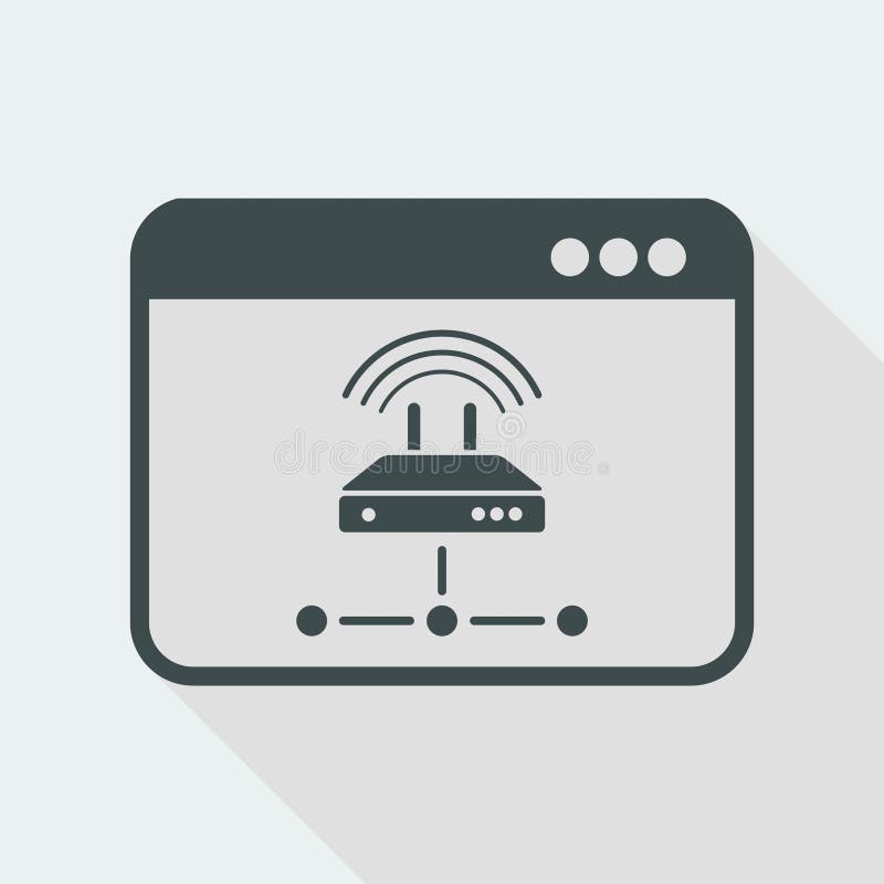 Router Network - Flat Minimal Icon Stock Vector - Illustration of ...