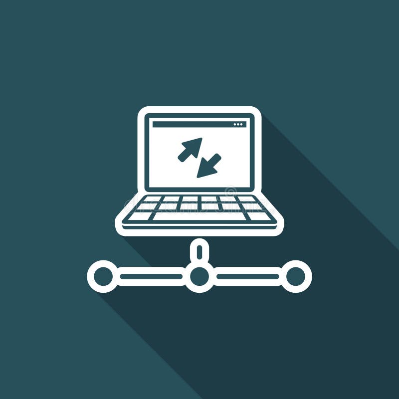 Network Transfer - Flat Minimal Icon Stock Vector - Illustration of ...
