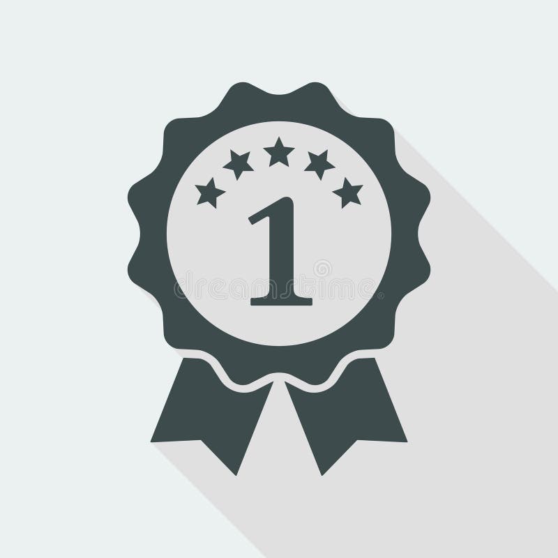 Number one symbol icon stock vector. Illustration of podium - 117825079